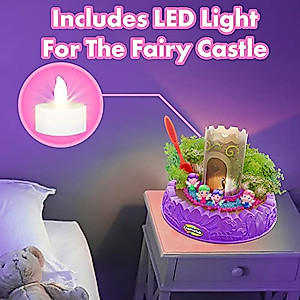 Creative Kids Miracle GRO Fairy Garden DIY Magical to Plant, Grow and Decorate Including LED Bedside Night Light! - Growing Kit & Your Own Gift Age 6+, Multicolor (62851)