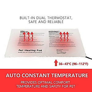 Pet Heating Pad for Cat Dog,Soft Electric Blanket Auto Temperature Control Waterproof Indoor,House Heater Animal Bed Warmer Heated Floor Mat,Whelping Supply for Pregnant New Born Pet