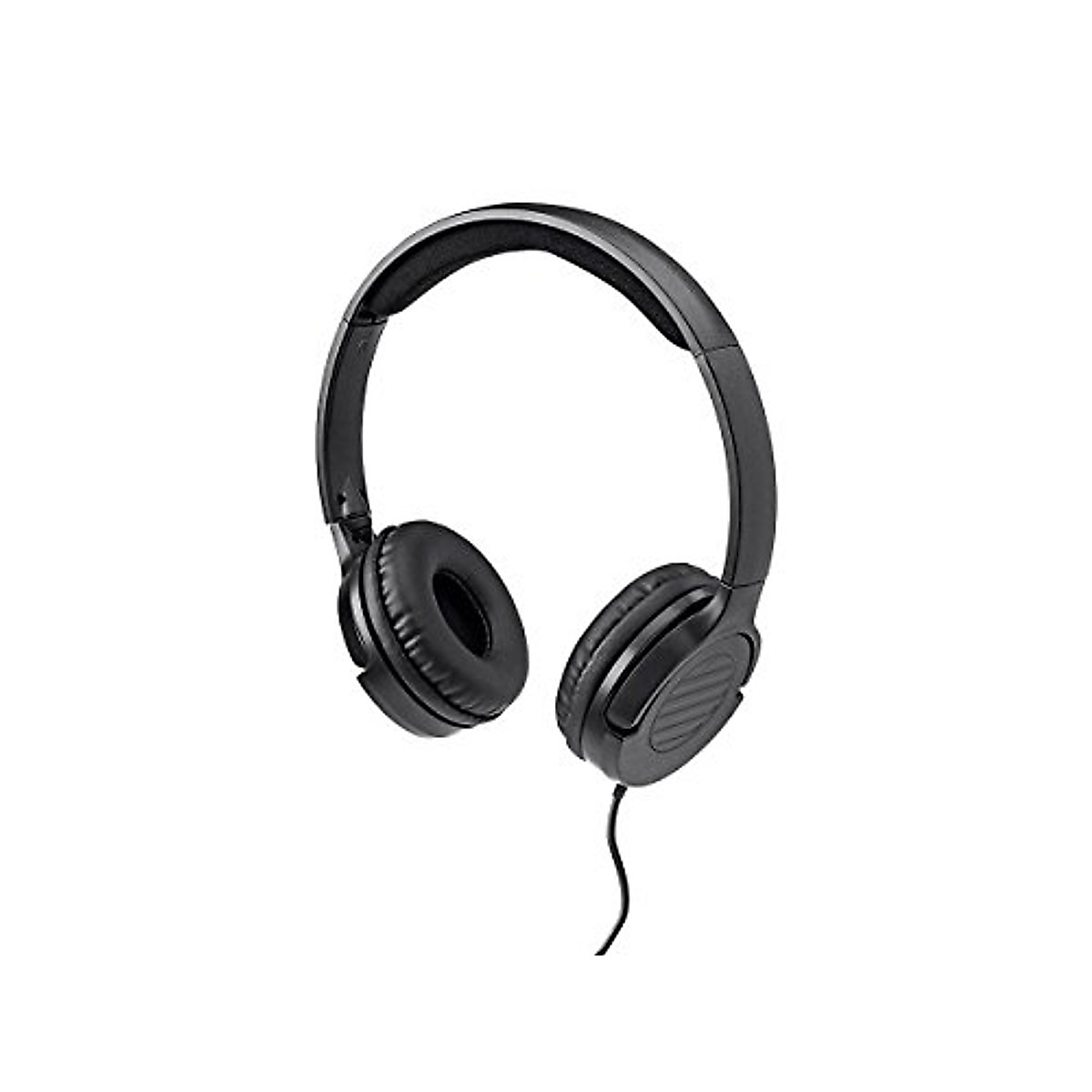 Monoprice 113191 Hi-Fi Lightweight On-Ear Headphones with in-Line Play/Pause Controls and Built-in Microphone, Clear