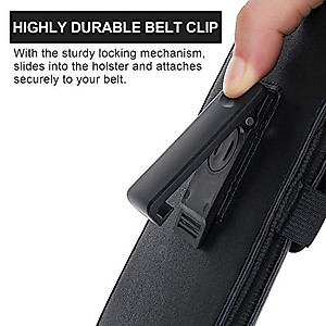BECPLT Phone Holster Compatible for iPhone 14 Pro Max 13 Pro Max 12 Pro Max 11 Pro Max Leather Belt Case 360 Rotating Pouch Case Holster Belt Clip Case for iPhone Xs Max 8 Plus 7 Plus 6s Plus 6 Plus