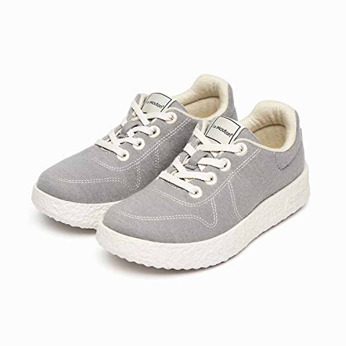 LE MOUTON Mate Merino Wool Comfortable Walking Shoes Grey 280mm | Platform Shoes for Men and Women | Eco-Conscious Lightweight Sneakers | Fashion Sneakers