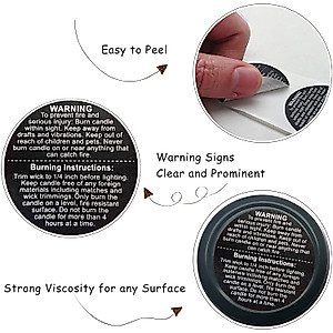 1500 Pcs Candle Warning Labels,1.5inch Candle Jar Container Stickers, Candle Safety Stickers for Candle Making DIY Candle Jars
