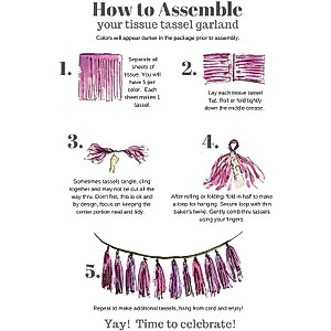 15 Pc DIY Sage Green Blush Nude Gold Tissue Paper Tassel Garland Party Banner for Neutral Baby Baptism Eucalyptus Greenery Woodland Baby Shower Rustic Wedding Party Decoration