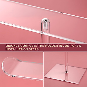 Udefineit 2PCS Clear Acrylic Headband Holder, Headband Organizer Hairband Hair Hoop Display Stand, Jewelry Headband Storage Rack Hair Accessories Organizer Storage for Hair Ties Bracelets Bangles