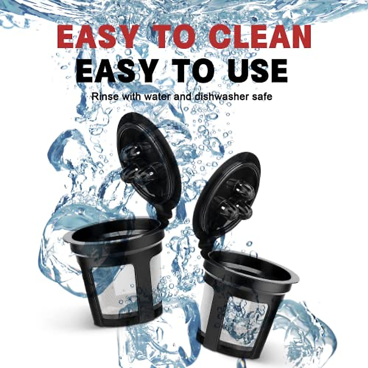 Reusable Coffee Pods Compatible with Ninja DualBrew Coffee Maker, 4 Pack Reusable K Pod Permanent k Cup Coffee Filter Accessories for Ninja CFP301 CFP201 CFP307 Dual Brew Pro