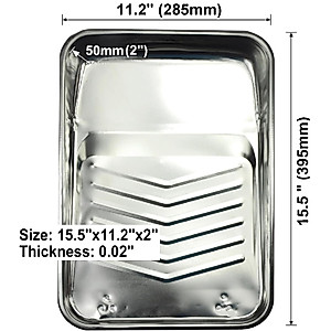11-Pack 9inch Disposable Plastic Paint Roller Tray -Come up with Extra Metal Tray Liner - Ideal for DIY Painting Projects