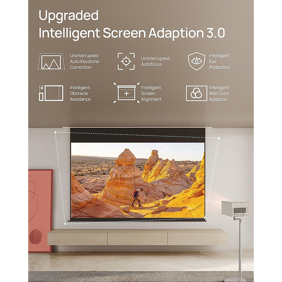 XGIMI HORIZON Ultra 4K Projector - 100" + Dolby Vision, Dual Light, ISA 3.0, 2300 ISO Lumens, Android TV 11, 2x12w Harman Kardon, Optical Zoom - Home Theater Projector with WiFi and Bluetooth