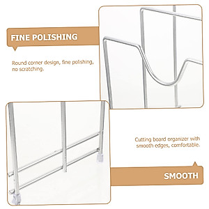 OKUMEYR Chopping Board Rack Pots and Pans Organizer Punch-free Pot Lid Rack Lid Organizer Pots and Pans Pot Lid Holders Countertop Organizer Kitchen Supplies Knives Carbon Steel