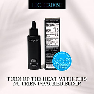 HigherDOSE Detox Drops Skin & Liver Health Supplement – Full Body Cleansing Liquid Chlorophyll Drops for Water with Milk Thistle Extract, Magnesium, Marine Algae Minerals & Beetroot Juice – 60 mL