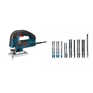 Bosch JS470E 120-Volt 7-Amp Top-Handle Jigsaw with T234X Progressor 5-Pack Wood Blade