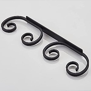 RSYJ Wine Glass Rack, Wall Mount Stemware Wine Glass Holder Glasses Storage Hanger Metal Organizer for Bar Kitchen Black