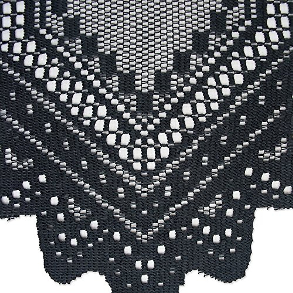 DII Black Lace Overlay Tabletop Collection Gothic Halloween Decor, Table Runner, 14x72, Black