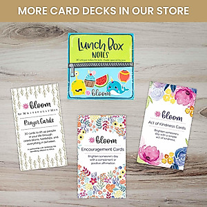 bloom daily planners Student Empowerment Card Deck - Cute Sentimental Quote Cards for Teachers to Give Kids - Set of Thirty 3" x 3" Cards - Assorted Designs