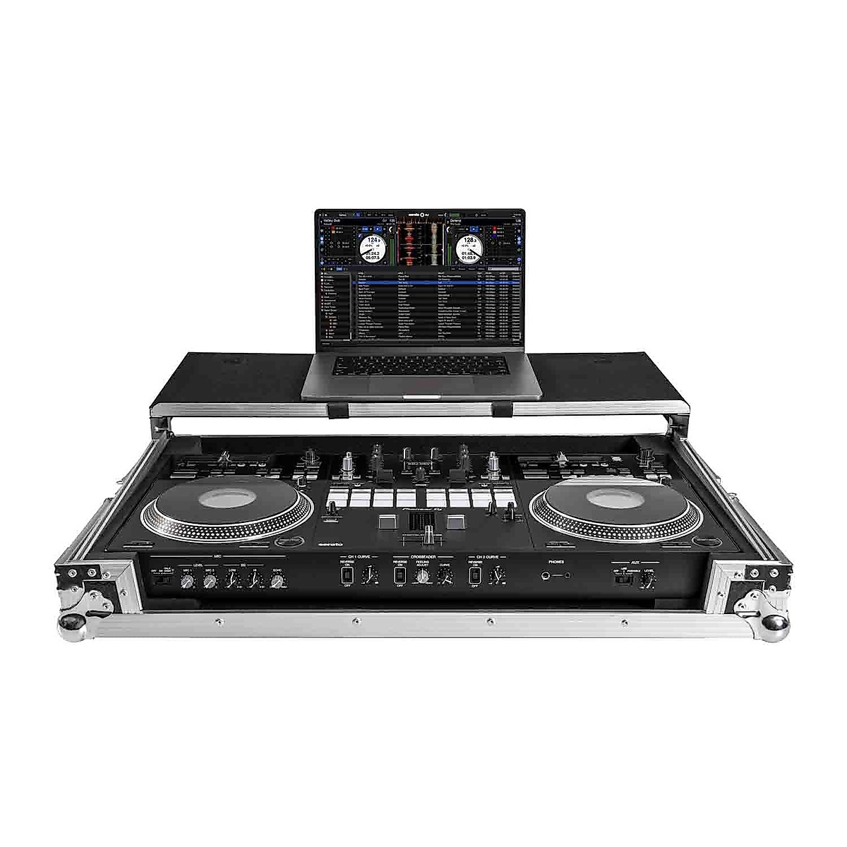 Headliner Flight Case Compatible with Pioneer DJ DDJ-REV7 with Laptop Platform