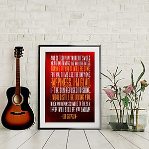 Still Be Loving You - Led Zeppelin Vintage Decor Wall Art, This Wall Decor Music Poster, is A Great Vintage Rock Print For Home Decor, Office Decor, or Man Cave Room Decor Aesthetic, Unframed - 11 x14