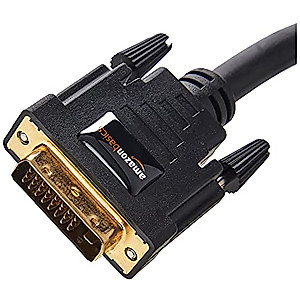 Amazon Basics DVI to DVI Monitor Adapter Cable - 6.5 Feet (2 Meters), Black