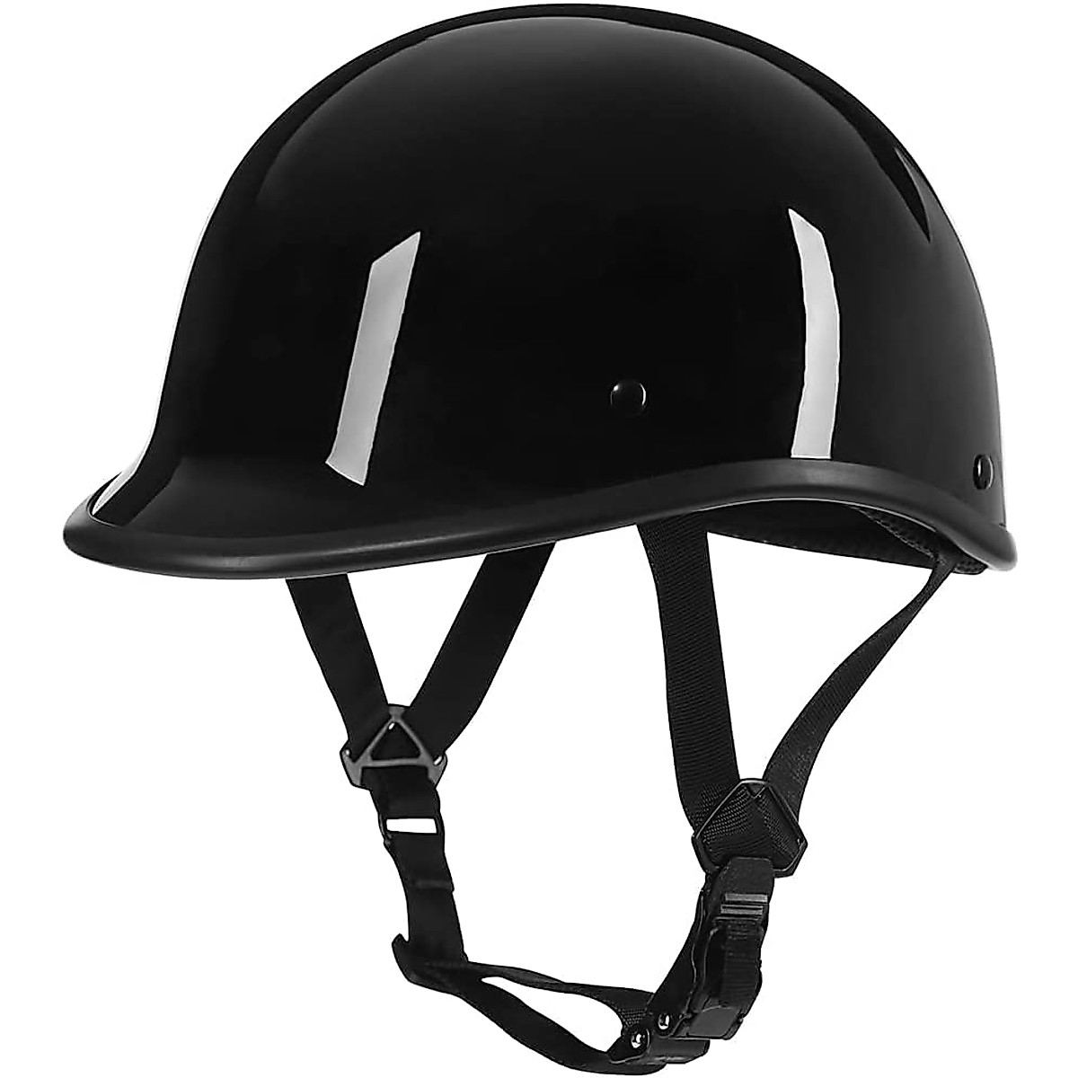 YMKJGZS Beanie Motorcycle Half Helmet Half Helmet Polo Cap Half Shell Open Face Motorcycle Helmet - DOT Approved Lightweight Cool German Style Helmet, for Men and Women Chopper Moped (B,2XL)