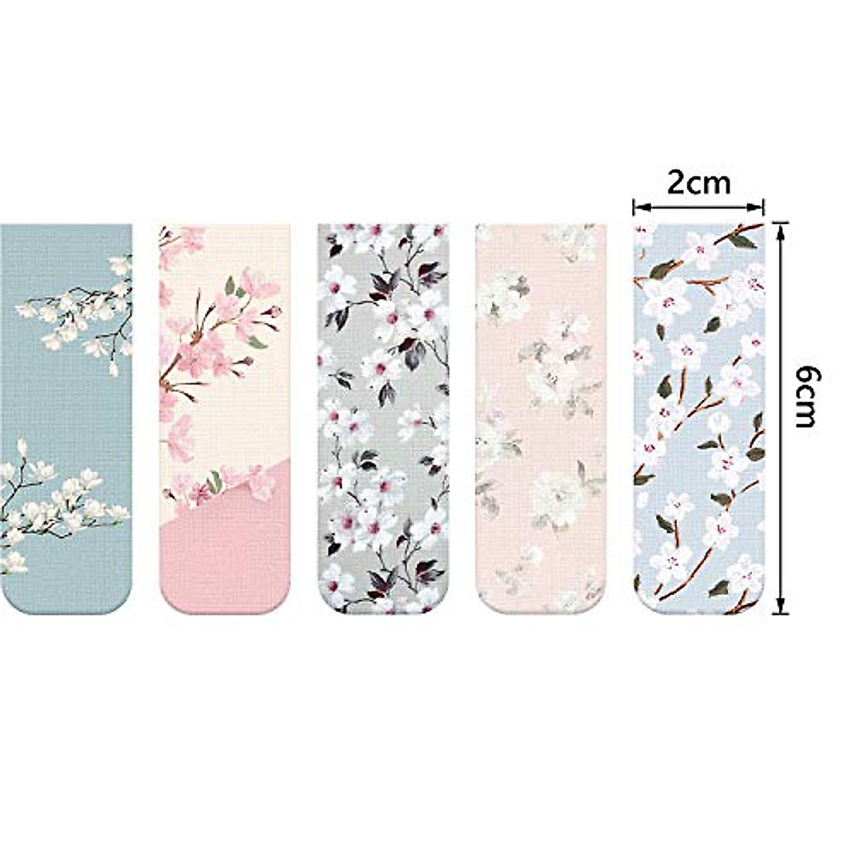 10 Pieces Magnetic Bookmarks Magnet Page Markers Assorted Book Markers Set for Students Reading (Floral Syle, 2.3 x 0.8 Inch)