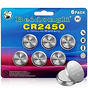 Beidongli CR2450 Battery 3V Lithium (6PACK)【5-Year Warranty】