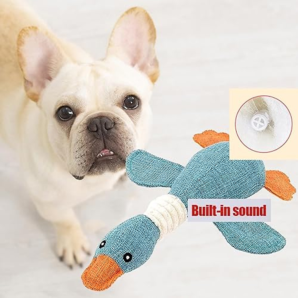 Wxfzasy Robust Duck-Designed for Heavy Chewers, Unbreakable Dog Toys, Invincible Robust Duck Chew Toy, Duck Dog Toys for Aggressive Chewer with Squeaky Plush Toy Puppy Chew Teething (3Pcs)