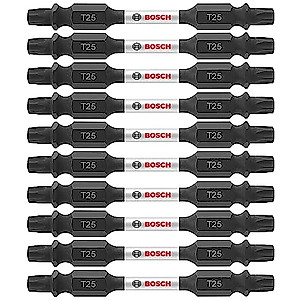 BOSCH ITDET2525B 10-Pack 2-1/2 In. Torx #25 Impact Tough Double-Ended Screwdriving Bits