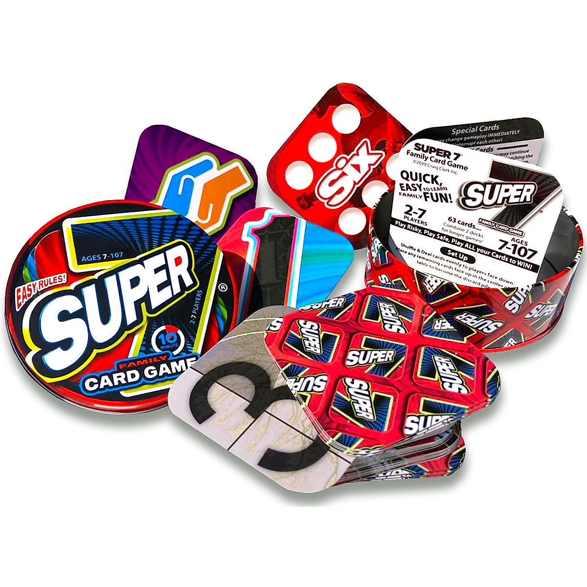 Craig Clark Inc. Super 7 Family Card Game
