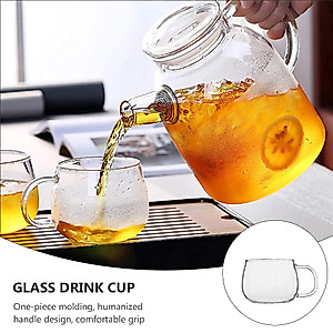 Hemoton 300 ML Glass Water Cup Milk Cup Juice Cup Drink Glasses Glass Mugs Glass Milk Mugs Tea Cup Clear Glass Coffee Mugs Coffee Cups Beverage Mug