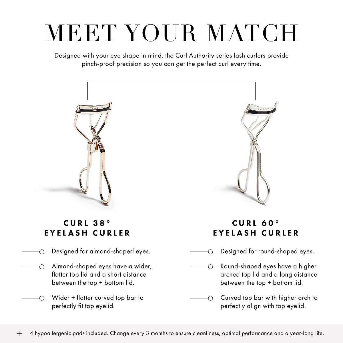 Tweezerman Curl 60" Lash Curler Model No. 1047-PLR