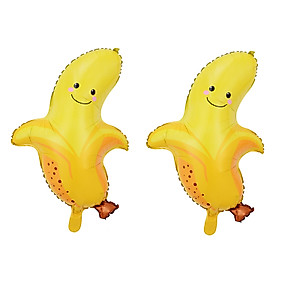 5PCS 28inch Banana Foil Balloons Fruit Banana Mylar Balloons for Baby Shower Banana Themed Party Birthday Decoration Supplies