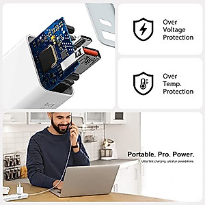 [2 Pack] USB-C Wall Charger, 20W Durable Dual Port QC+PD 3.0 Power Adapter, Double Fast Plug Charging Block for iPhone 14/14 Pro/14 Pro Max/14 Plus/13/12/11, XS/XR/X, Watch Series 8/7 Cube(White)
