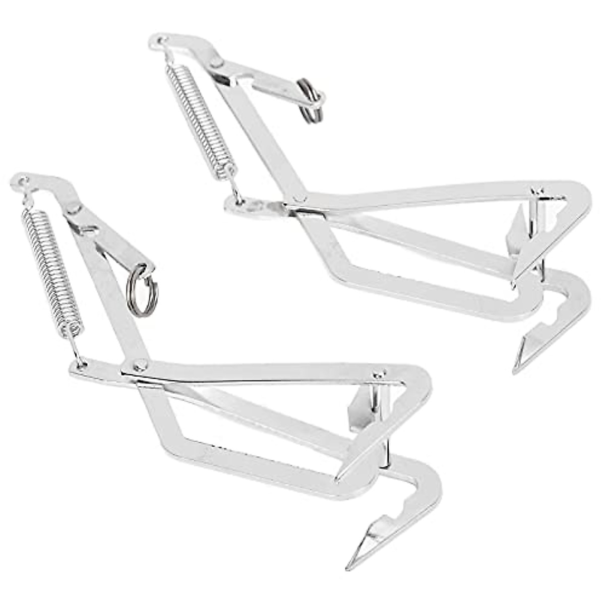 Qiilu Seafood Grabbing Tools Crabs Grabber Stainless Steel 2 Pcs Seafood Grabber Stainless Steel Grabbing Tools for Catching Crabs Pike Predatory Fish (Single Hook)