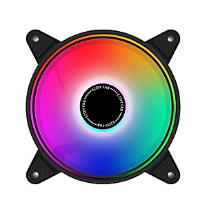 EZDIY-FAB Moonlight RGB Case Fan 120mm-1 Pack-ONLY Compatible to Fan HUB X