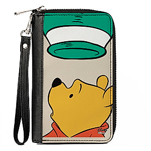 Buckle-Down Women's PU Zip Around Wallet Rectangle-Winnie The Pooh, 7.5"x4.5"