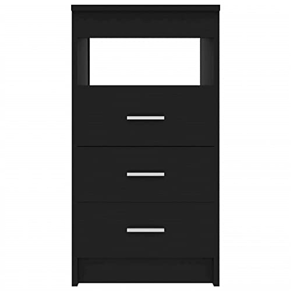 MAXCBD Nightstand Bedside Table Drawer Cabinet Drawer Cabinet Black 15.7"x19.7"x29.9" Chipboard Easy to Maintain and Clean Storage Tower Dresser