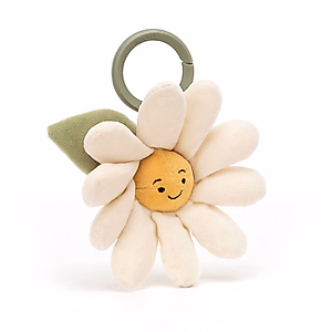 Jellycat Fleury Daisy Flower Jitter Baby Stroller Toy