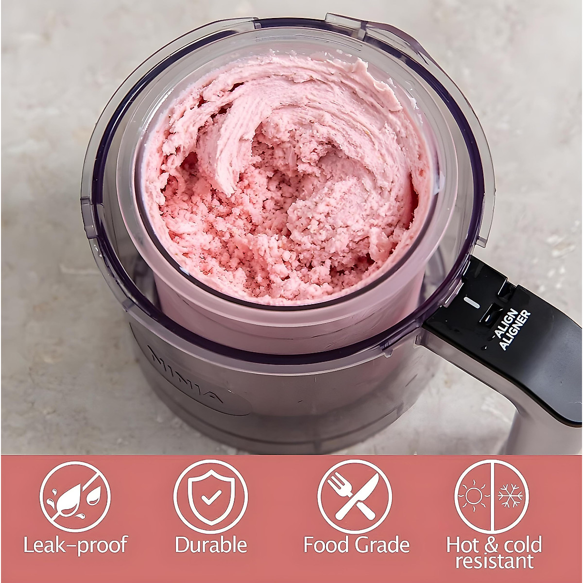 Ninja Creami Pints and Lids - 4 pack, Ninja creami breeze Compatible with NC299AMZ & NC300s Series, ice cream containers for homemade ice cream, Ninja Creami breeze containers ShieldXperts