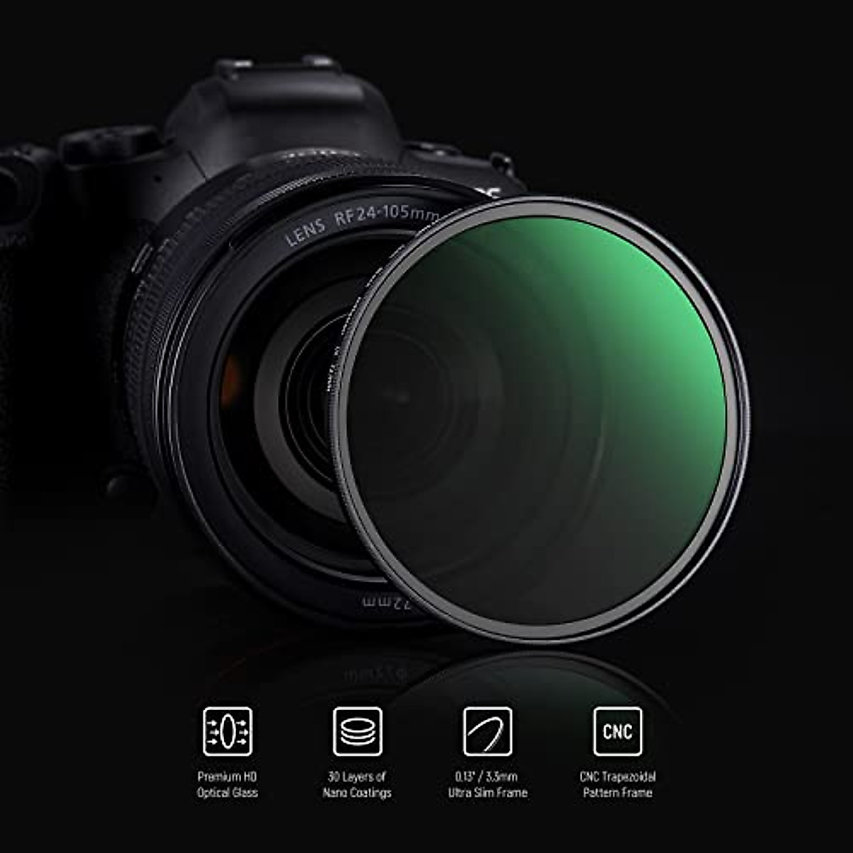 NEEWER 72mm Black Diffusion 1/4 Filter Mist Dreamy Cinematic Effect Filter Ultra Slim Water Repellent Scratch Resistant HD Optical Glass, 30 Layers Nano Coatings for Video/Vlog/Portrait Photography