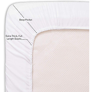 34" Top Split King Sheets- Split Head Flex King Sheets (4 Pcs)- 100% Egyptian Cotton- Flex Top King Sheets for Sleep Number Bed- 15 Inch Deep Pocket- Adjustable Split Bed Sheets- White Solid