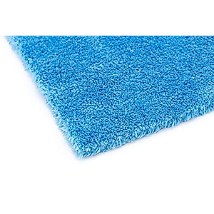 The Rag Company - Eagle Edgeless 500 (4-Pack) Professional Korean 70/30 Blend Super Plush Microfiber Detailing Towels, 500GSM, 16in x 16in, Blue