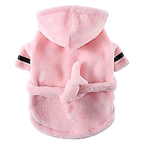 HonpraD Girl Pet Clothes Bathrobe Pet Towel Bath Custume Hotel Nightgown Pajamas Dog Bathrobe Cat Clothes Extra Large Dog Sweaters for Large Breeds