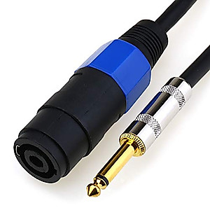 6.35 to NL4MMX -0.5M Audio - 1/4" TS Male to Speakon Adapter Patch Speaker Cable