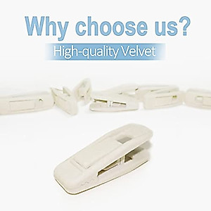 TOFIIGREM Velvet Hanger Clips for Velvet Hangers - 20 PCS Beige Non-Slip Velvet Clip for Pants Suit Skirt Hanger, Strong Velvet Clips Fit for Ivory Velvet Hangers