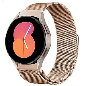 Milanese Bands for Samsung Galaxy Watch 6/5/4/7/FE Band 40mm 44mm/Classic 47mm 43mm 46mm 42mm Women/Men,Magnetic Loop Strap for Samsung Galaxy watch 5 Pro band 45mm,No Gap Metal Mesh Correa Wristband