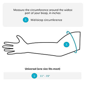 BraceAbility Bicep Band - Upper Arm Compression Sleeve Support Brace for Tendonitis Treatment, Tears, Swelling Relief, Injuries, Tendon Rupture, Brachii Muscle Strains, Tricep Pain Wrap (One Size)