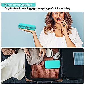 Elonbo Hard Travel Case for 3Doodler Start+ Essentials (2022) 3D Pen Set for Kids, 3D Printing Pens Storage Organizer Holder, Extra Mesh Pocket Fits Plastic Filament, Charger. Turquoise (Case Only