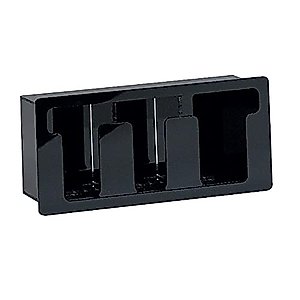 Dispense-Rite FML-3 Three Section Built-in lid Organizer - Black Acrylic