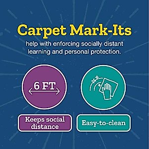 Really Good Stuff Carpet Mark-Its – 36 Pack–Line-Up Helpers – Carpet Markers for the Classroom – Numbered Spot Markers and Labels – 4" Carpet Dots for Teacher Supplies