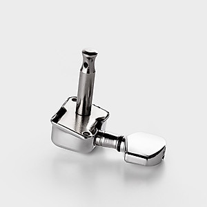 Vangoa 3L3R 6 Pieces Semi-closed Guitar String Tuning Pegs Tuner Machine Heads Knobs Tuning Keys for Acoustic or Electric Guitar, Chrome(Type B)