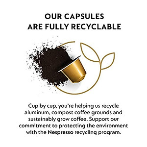 Nespresso Capsules OriginalLine, Volluto Decaffeinato Mild Roast Coffee, 10 Count (Pack of 5) Coffee Pods, Brews 1.35 Ounce, (ORIGINALLINE ONLY)