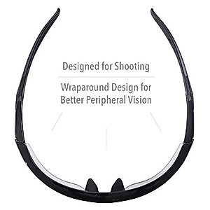 Howard Leight by Honeywell Uvex Acadia Shooting Glasses with Uvextreme Plus Anti-Fog Lens Coating, Clear Lens (R-02214)